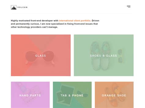 Volcan Personal Portfolio HTML Bootstrap Template