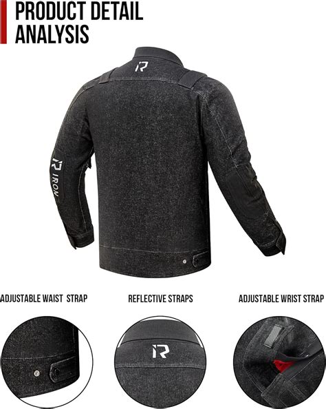 Borleni Motorcycle Jacket Denim Breathable Reflective With Mesh Ce