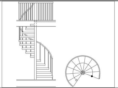Spiral Staircase In Autocad Download Cad Free 32 74 Kb Bibliocad
