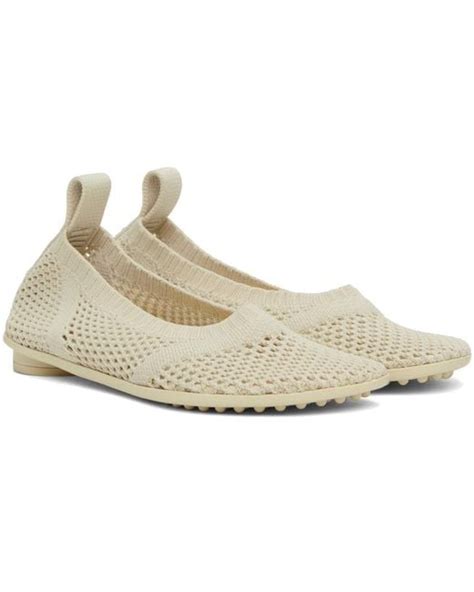 Bottega Veneta Off Atomic Ballerina Flats In Black Lyst
