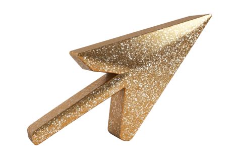 Glittering Golden Arrow Pointer Creative Studio Image 55085953 Png