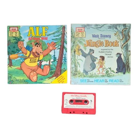 Vintage Read Along Alf Goes Wild Walt Disney Jungle Book Cassette