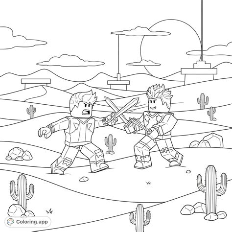 Roblox Desert Rivals Battle Coloringapp