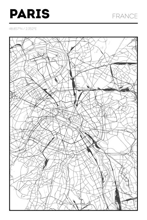 Artystyczne Ilustracja Paris Map Posters Pl