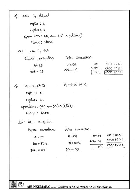 microcontrollers 8051 notes written by arun kumar g associate