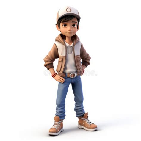 3d Render Cartoon Illustration Of Adult Ethan In Hirohiko Araki Style