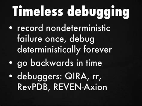 Timeless Debugging By Aleksandr Sinyaev