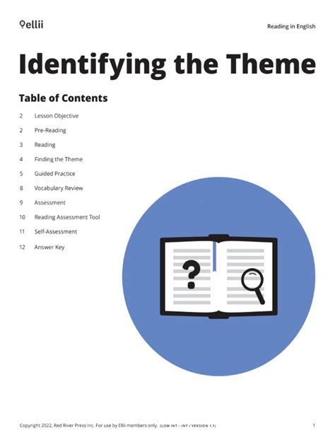 1 Identifying The Theme Ellii Formerly Esl Library Pdf