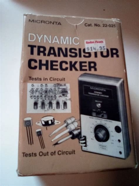 Vintage Micronta Dynamic Transistor Checker 22 025 Original Box Manual