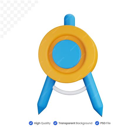 Premium Psd 3d Icon Illustration Bow Compass