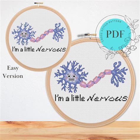 Funny Neuron Cross Stitch Pattern Bundle Instant Pdf Download “on My