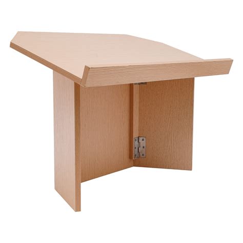 Wooden Foldable Tabletop Podium Desktop Oak Lectern Podium 1102lbs Max