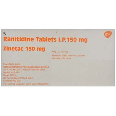 Ranitidine Tablets 150mg Pack Of 600 Tablets Treats Heartburn And Peptic Ulcers General