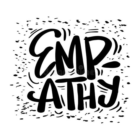 Empathy Hand Lettering Slogan Concept Stock Vector Illustration Of