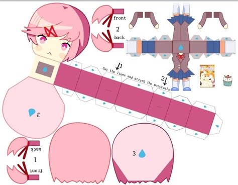 Natsuki Pt1 Custom Paper Dolls Paper Doll Template Kawaii Crafts