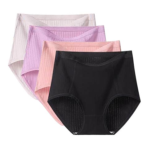 Wtxue Underwear Women Pack 4pc Womens Plus Size Briefs Xl 6xl High