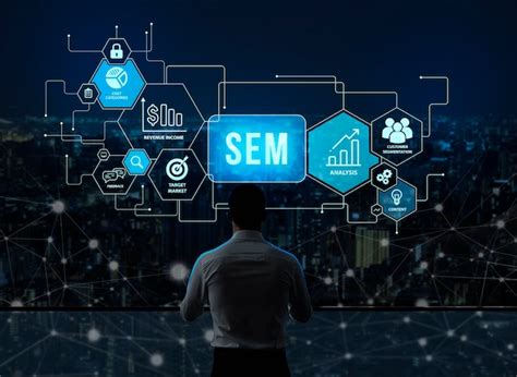 Premium Photo Bright Technology Display For Search Engine Marketing