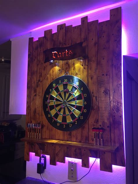 Dartboard Backboard With Led Back Light Bilardo Odası Amerikan
