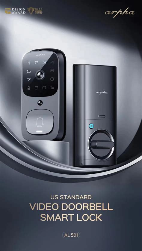 Arpha Al501 Security Deadbolt Smart Lock 3 In One Doorbell Camera Two