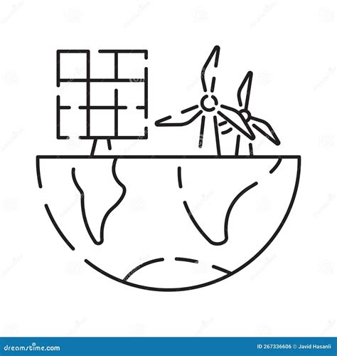 Energy Types Vector Line Icons Isolated Icon Collection Of Energy