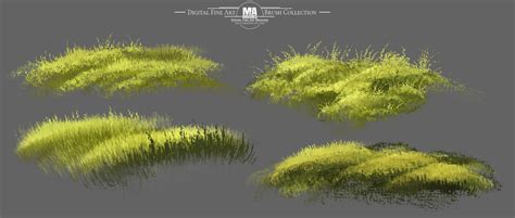Concept Art Brushes Tree Grass Foliage Pack By Michaeladamidisart