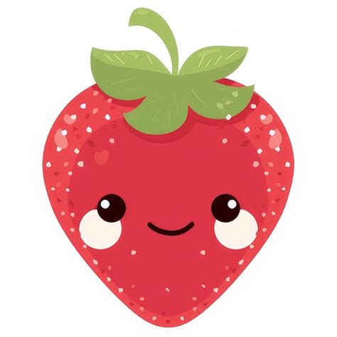 Premium Photo Cute Strawberry Mascot Isolated On A White Background