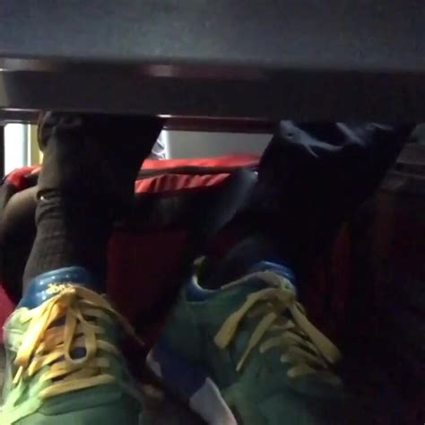 Candid Sneakers On The Train