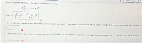 Find the general solution of the given differential | Chegg.com