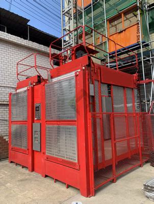 Double Cage High Speed 200 200z Construction Hoist Building Buck Hoist