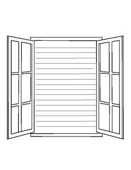 Open Window Writing Paper Printable Template Open Window Writing Practice