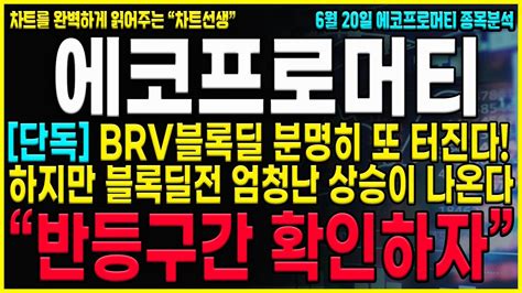 에코프로머티리얼즈 Sk Iet 인수를 위한 블록딜 자금회수 Brv가 강력하게 에코프로머티를 끌어올릴 겁니다 추가매수타점