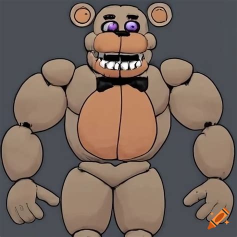 Buff Freddy Fazbear At Gym With Big Muscles On Craiyon