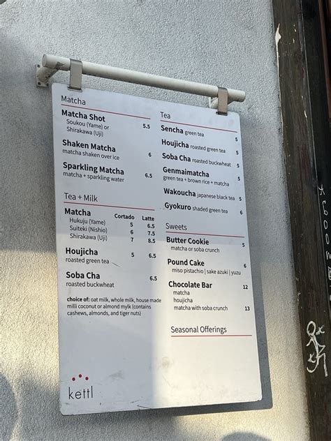 Kettl Menu Full Menu Update 2025