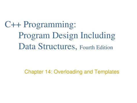 Ppt C Programming Program Design Including Data Structures Fourth Edition Powerpoint