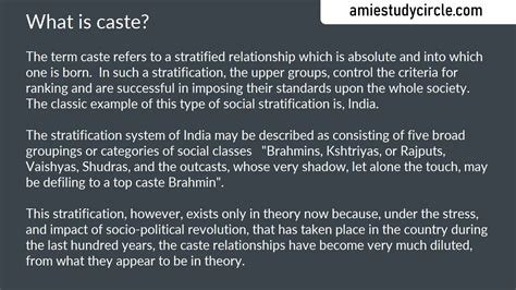 Caste Definition