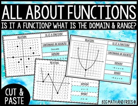 Domain And Range Function Or Not Continuous Or Discrete Activity A 2a