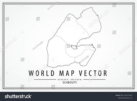 Djibouti Map World Map International Vector Stock Vector Royalty Free Shutterstock