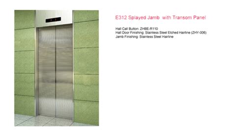E312 Splayed Jamb With Transom Panel Passengers Elevators At Best Price