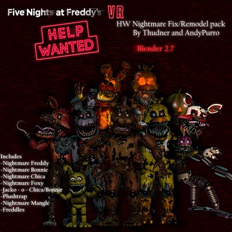Hw Fnaf 4 Remodels Release [sfm Blender] By Thudner On Deviantart