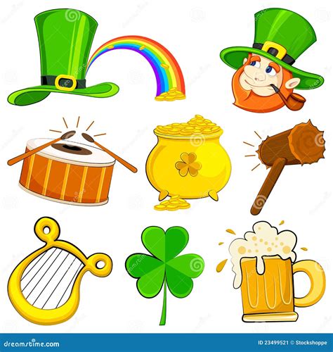Saint Patrick S Day Symbol Stock Vector Illustration Of Golden 23499521