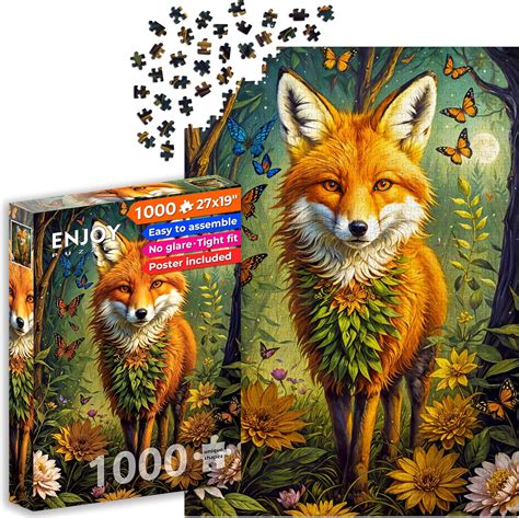 1000 Piece Jigsaw Puzzle For Adults Colorful Magical Fox
