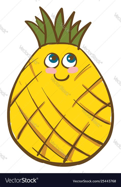 Fat Pineapple Or Color Royalty Free Vector Image