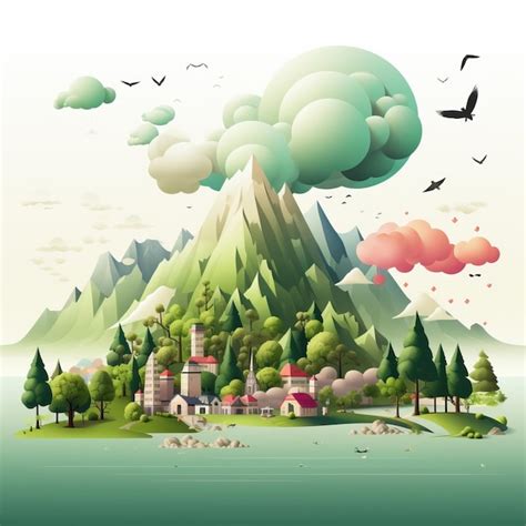 Premium Vector Flat Design Vector Environment Design On White Background