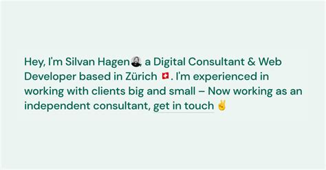 silvan hagen digital consultant and web developer