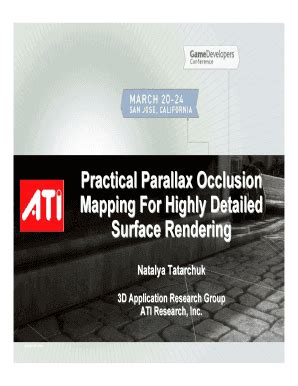 Fillable Online Practical Parallax Occlusion Mapping For Highly Detailed Surface Rendering Fax