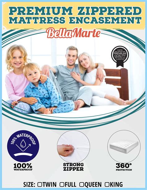 Mattress Protector Premium Heavy Duty 100 Waterproof Fabric Zippered