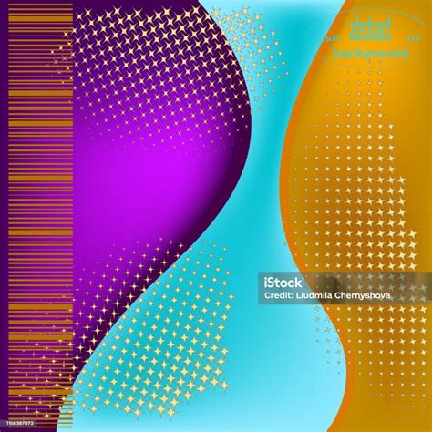 트렌디 한 밝은 색상과 흐르는 액체 형태 장식 반짝이는 별 추상적 인 배경 벡터 일러스트레이션 0명에 대한 스톡 벡터 아트 및 기타 이미지 Istock