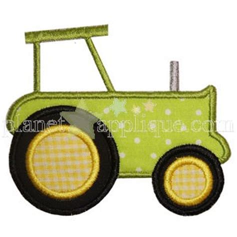 Tractor Applique Embroidery Machine Design
