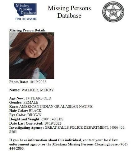 Missing Teen Last Contacted Oct 19 May Possibly Be In Butte Montana