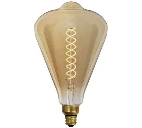 Feit Electric 60 Watt Equivalent St52 Dimmable Spiral Filament Oversized Amber Glass E26 Led